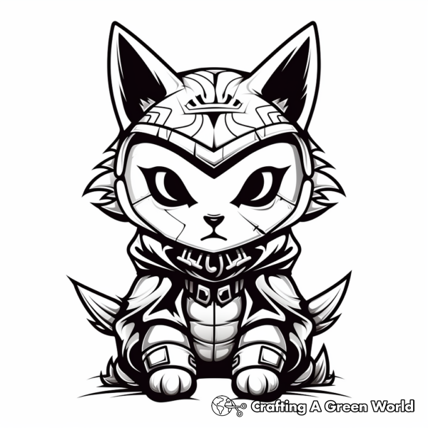 Cat Ninja Coloring Pages - Free & Printable!