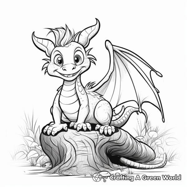 Cartoon Dragon Coloring Pages - Free & Printable!