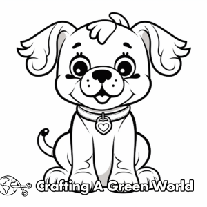 Kawaii Dog Coloring Pages - Free & Printable!