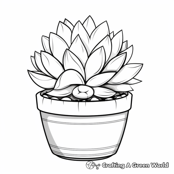 Succulent Coloring Pages - Free & Printable!