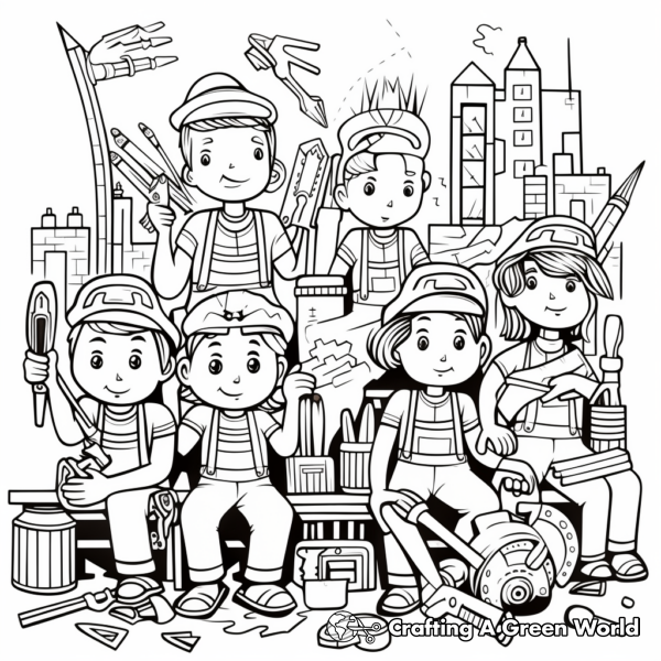 Labor Day Coloring Pages - Free & Printable!