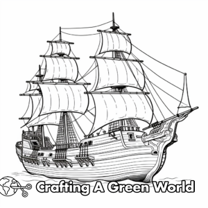 Pirate Ship Coloring Pages - Free & Printable!