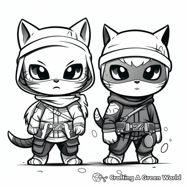 Cat Ninja Coloring Pages - Free & Printable!