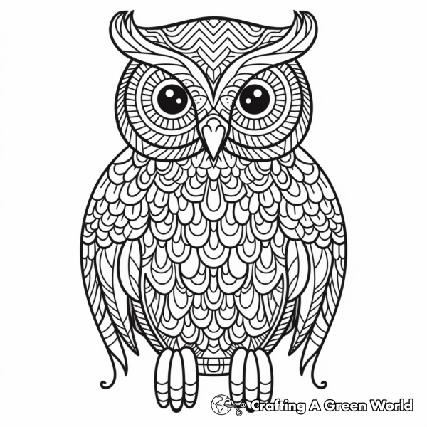Finished Owl Coloring Pages - Free & Printable!