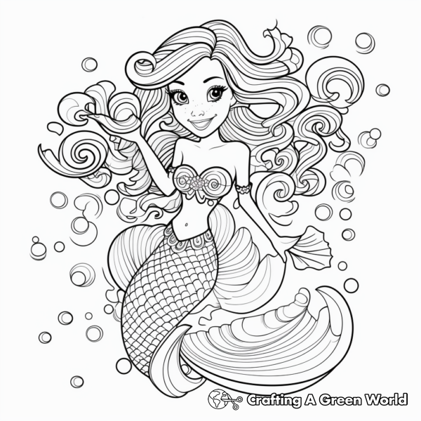 Beautiful Mermaid Coloring Pages - Free & Printable!