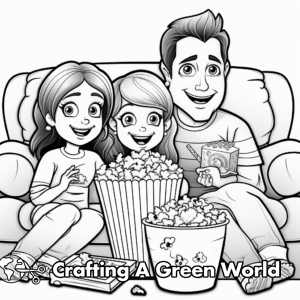 Popcorn Coloring Pages - Free & Printable!