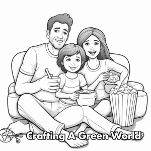 Popcorn Coloring Pages - Free & Printable!