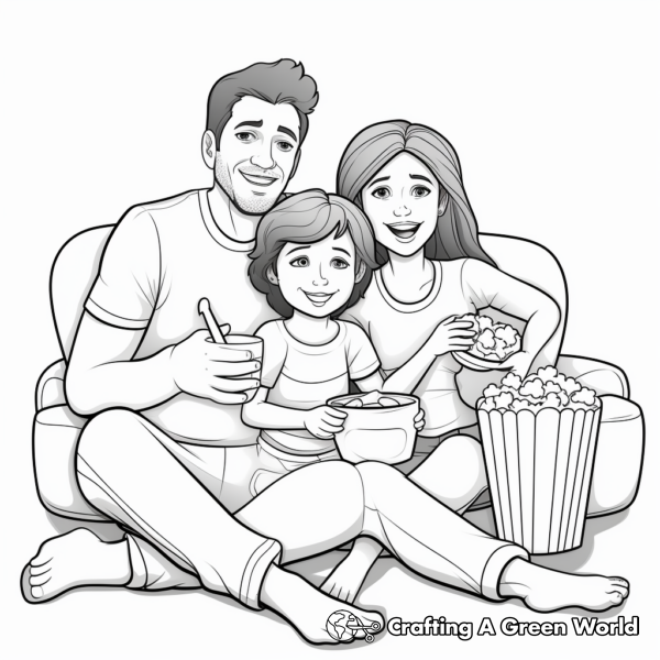 Popcorn Coloring Pages - Free & Printable!
