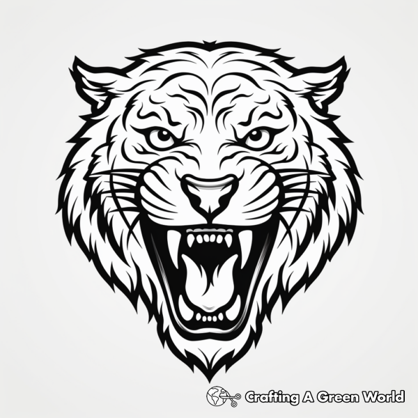 Tiger Face Coloring Pages - Free & Printable!