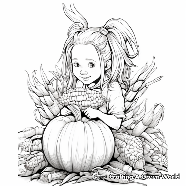 Corn Coloring Pages - Free & Printable!
