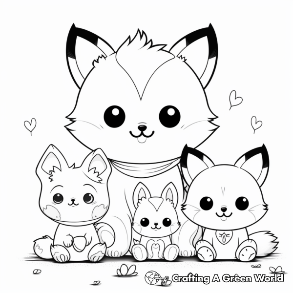 Kawaii Fox Coloring Pages - Free & Printable!