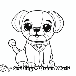 Kawaii Dog Coloring Pages - Free & Printable!