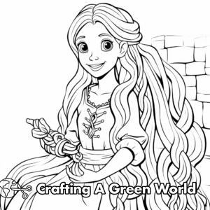 Rapunzel Coloring Pages - Free & Printable!
