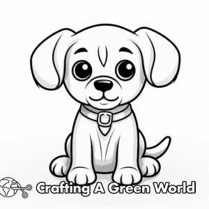 Kawaii Dog Coloring Pages - Free & Printable!