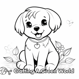 Kawaii Dog Coloring Pages - Free & Printable!
