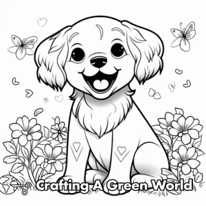 Kawaii Dog Coloring Pages - Free & Printable!
