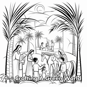 Palm Sunday Coloring Pages - Free & Printable!