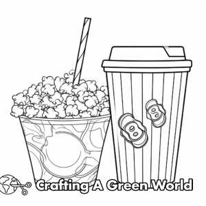 Popcorn Coloring Pages - Free & Printable!