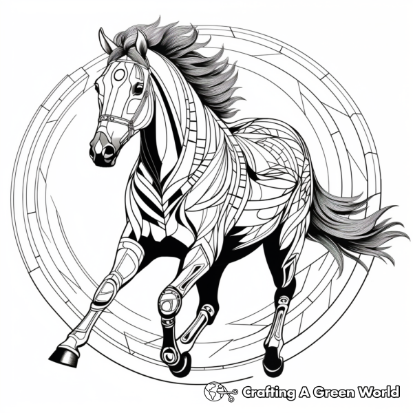 Horse Mandala Coloring Pages - Free & Printable!