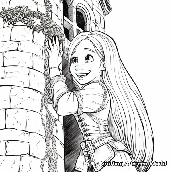 Rapunzel Coloring Pages - Free & Printable!