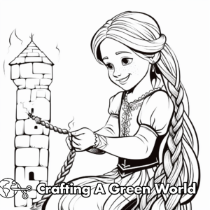 Rapunzel Coloring Pages - Free & Printable!