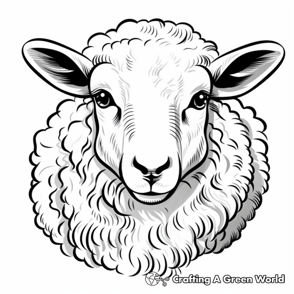 Sheep Head Coloring Pages - Free & Printable!