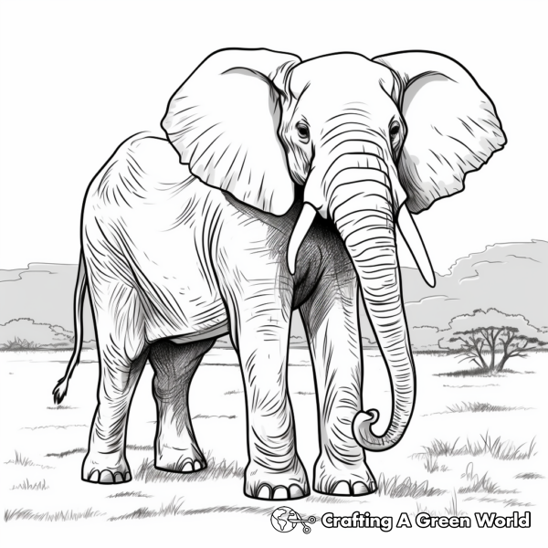 African Elephant Coloring Pages - Free & Printable!