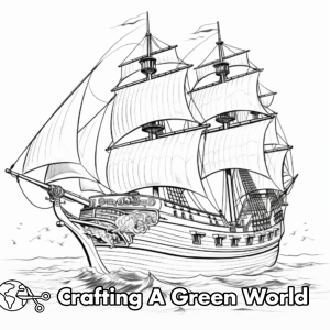 Pirate Ship Coloring Pages - Free & Printable!