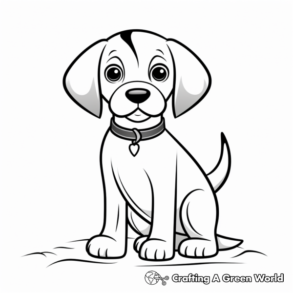 Kawaii Dog Coloring Pages - Free & Printable!