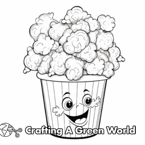 Popcorn Coloring Pages - Free & Printable!
