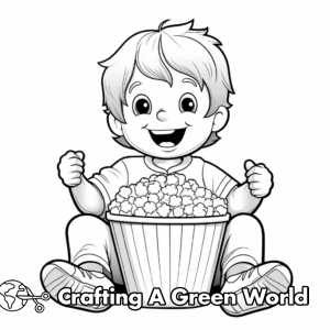 Popcorn Coloring Pages - Free & Printable!