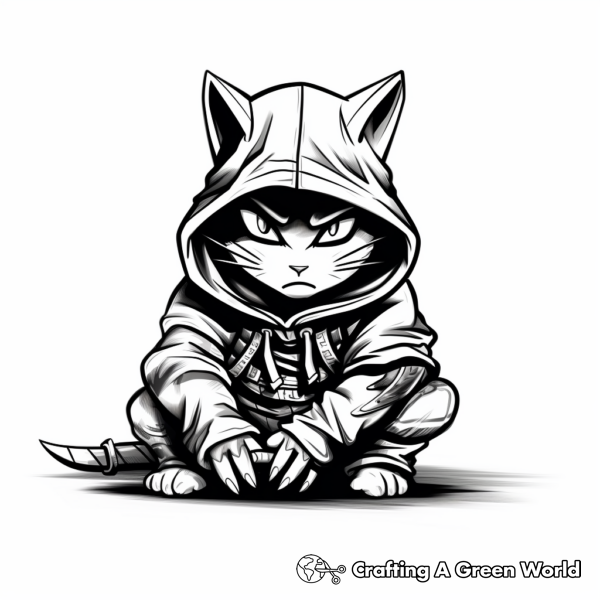 Cat Ninja Coloring Pages - Free & Printable!