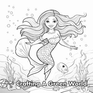 Beautiful Mermaid Coloring Pages - Free & Printable!