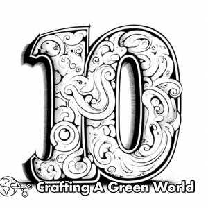 Number 10 Coloring Pages - Free & Printable!