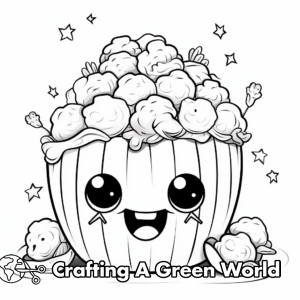 Popcorn Coloring Pages - Free & Printable!