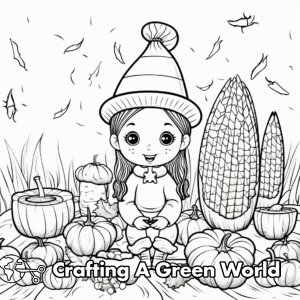 Corn Coloring Pages - Free & Printable!