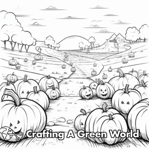Pumpkin Patch Coloring Pages - Free & Printable!