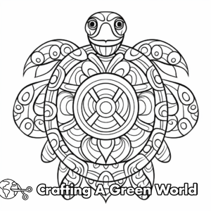 Turtle Mandala Coloring Pages - Free & Printable!