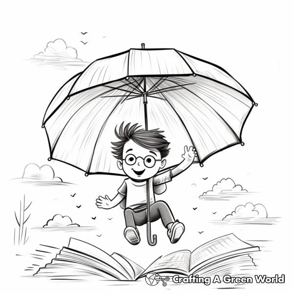 U Is For Umbrella Coloring Pages - Free & Printable!