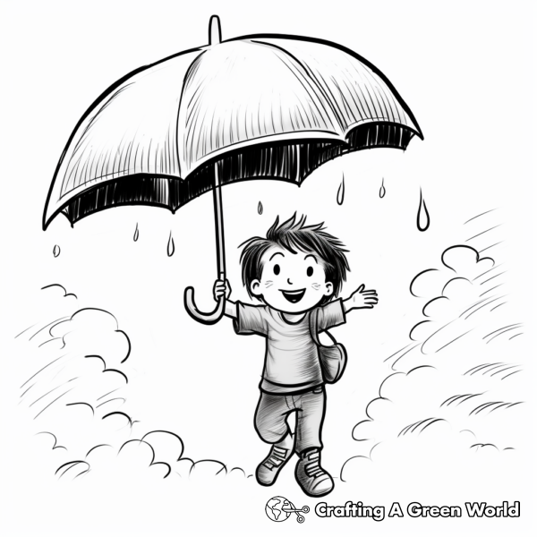 U Is For Umbrella Coloring Pages - Free & Printable!
