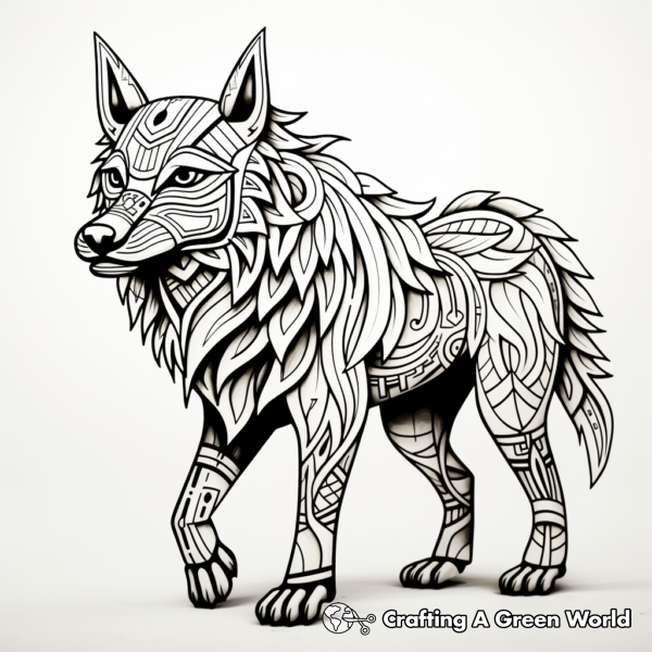 Tribal Wolf Coloring Pages - Free & Printable!