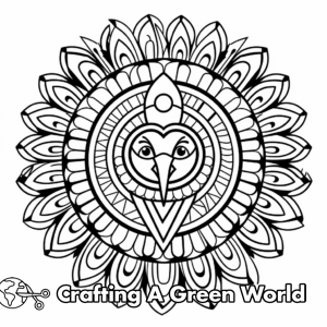 Turkey Mandala Coloring Pages - Free & Printable!