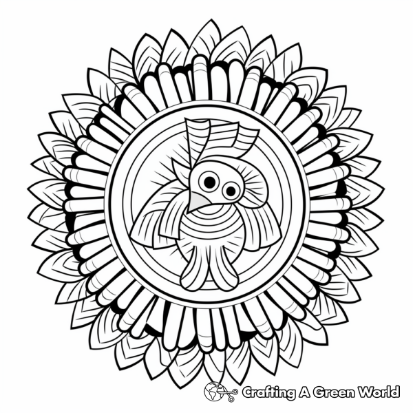 Turkey Mandala Coloring Pages - Free & Printable!