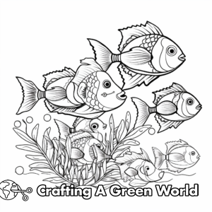 School Of Fish Coloring Pages - Free & Printable!