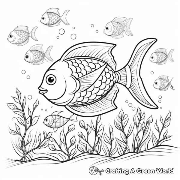 School Of Fish Coloring Pages - Free & Printable!