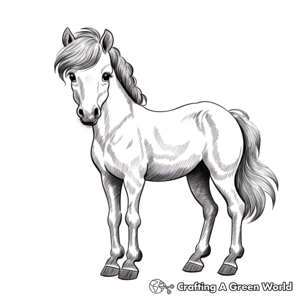 Realistic Pony Coloring Pages - Free & Printable!