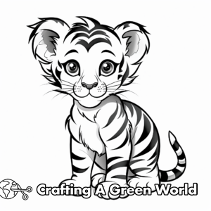 Tiger Cub Coloring Pages - Free & Printable!