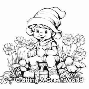 Spring Gnome Coloring Pages - Free & Printable!