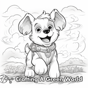 Rainbow Dog Coloring Pages - Free & Printable!