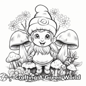 Spring Gnome Coloring Pages - Free & Printable!